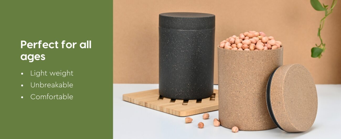 Canister for Kitchen Made from Rice husk