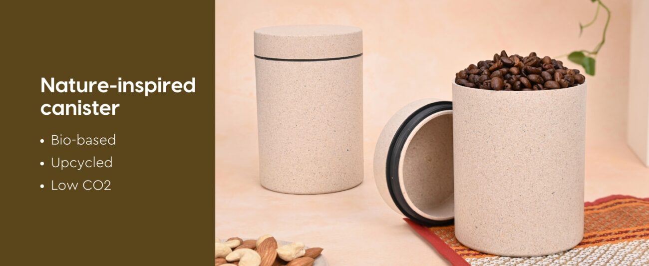 Canister for Kitchen Made from Rice husk